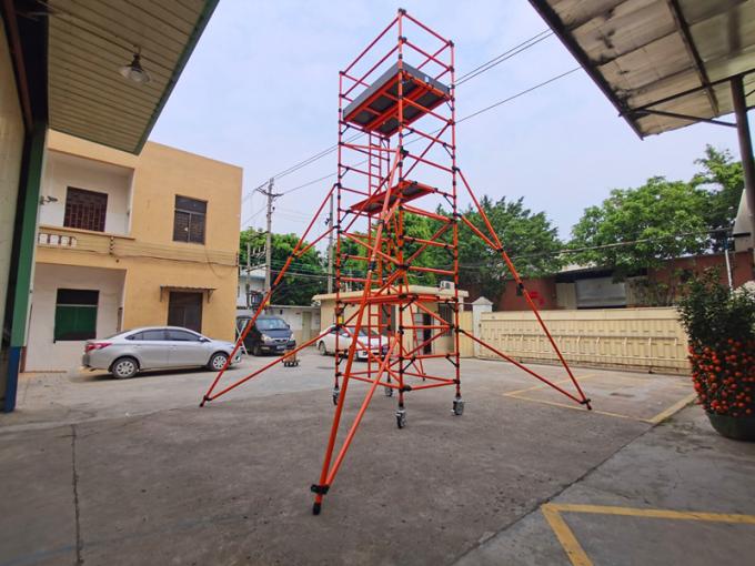 GRP Fibreglass Scaffold Towers Anti Oxidation Narrow Mobile Scaffold Tower