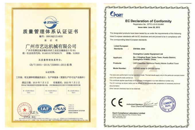 GRP Fibreglass Scaffold Towers Anti Oxidation Narrow Mobile Scaffold Tower