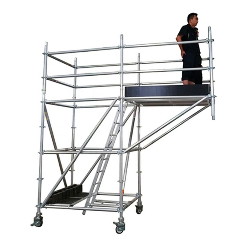 50.8mm Diameter Cantilever Aluminium Scaffold Tower Mobile Ring Lock Type Scaffolding